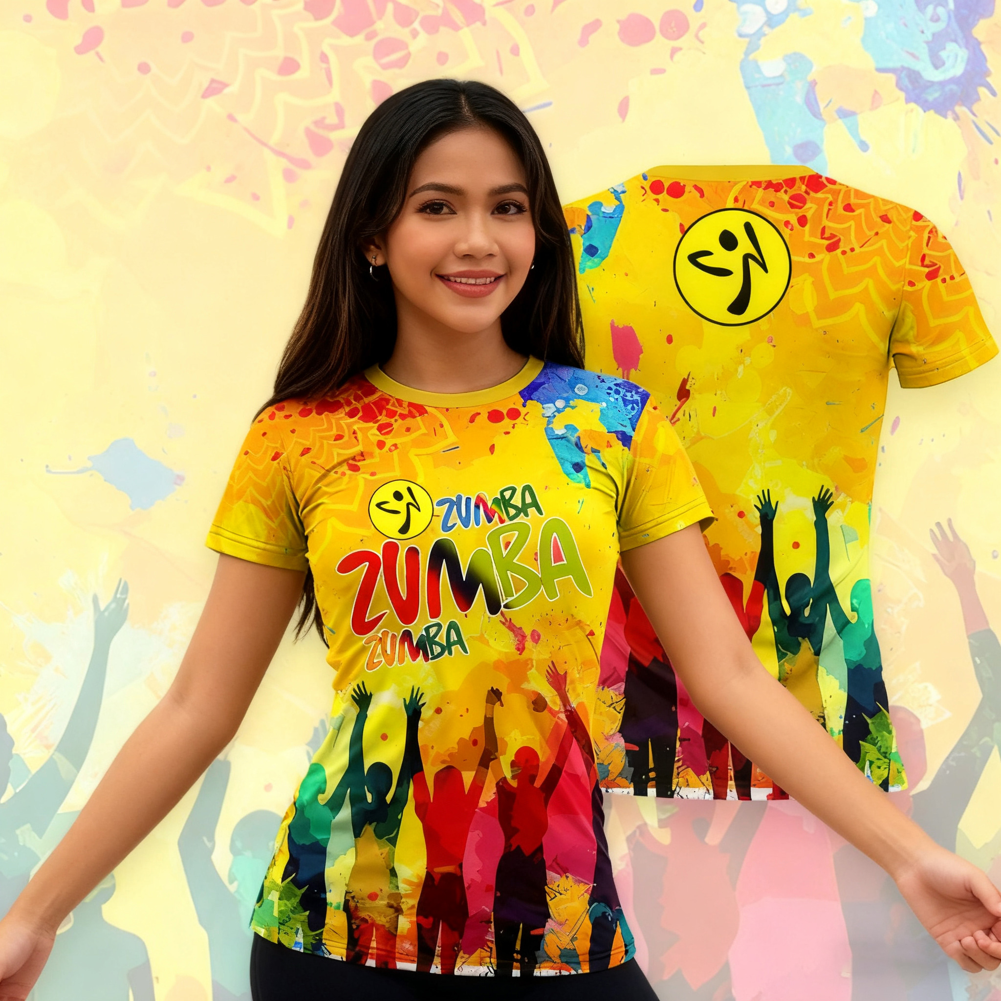 2025 Women's Zumba T-Shirt Love Zumba Uniform Short Sleeve Street ...