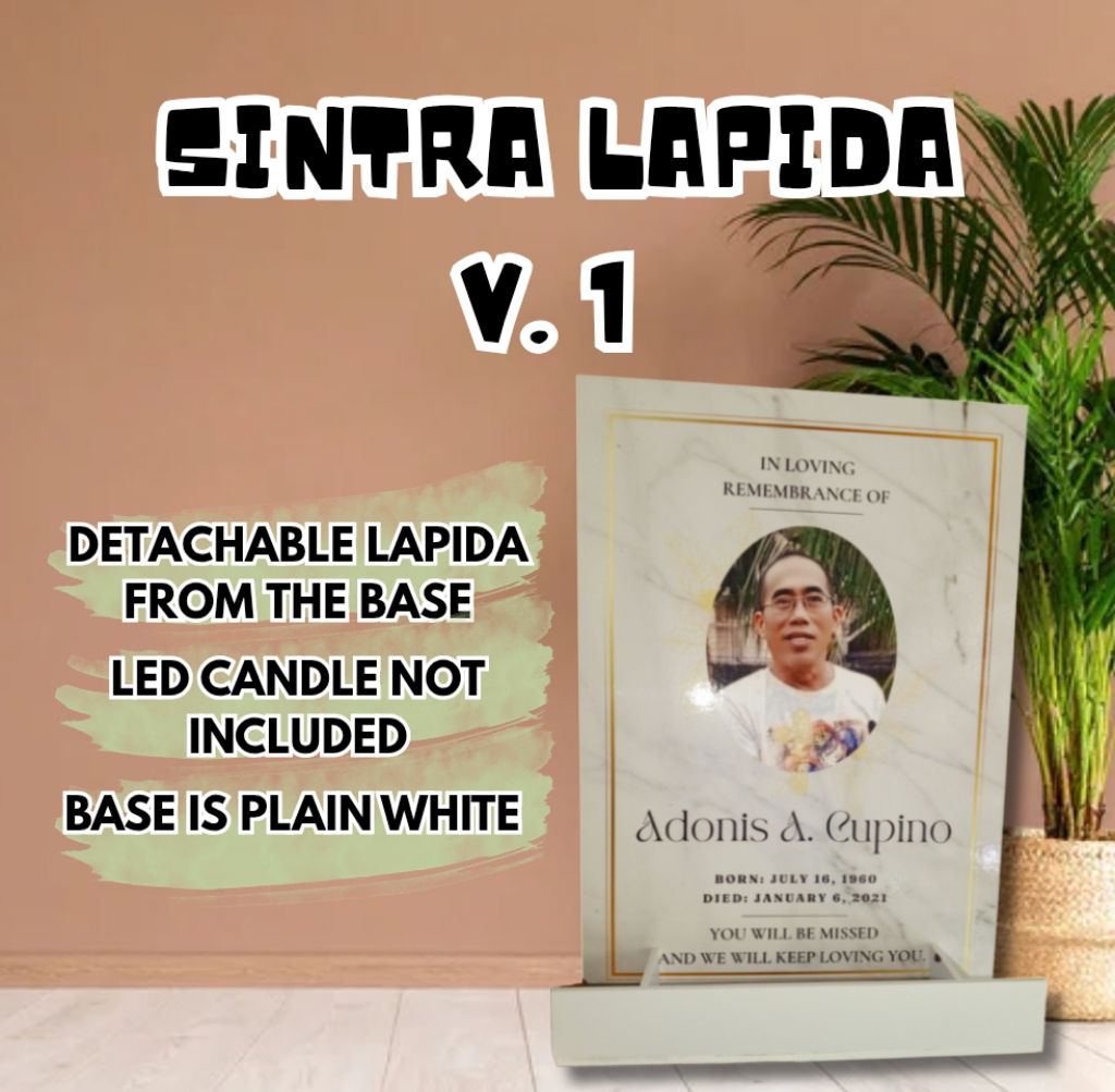 Customize Lapida Sintra for Undas with Picture and LED candle a4 size ...