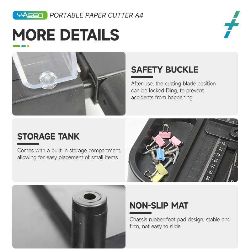 Officom Portable Paper Cutter A4 - Manual Guillotine Trimmer with ...