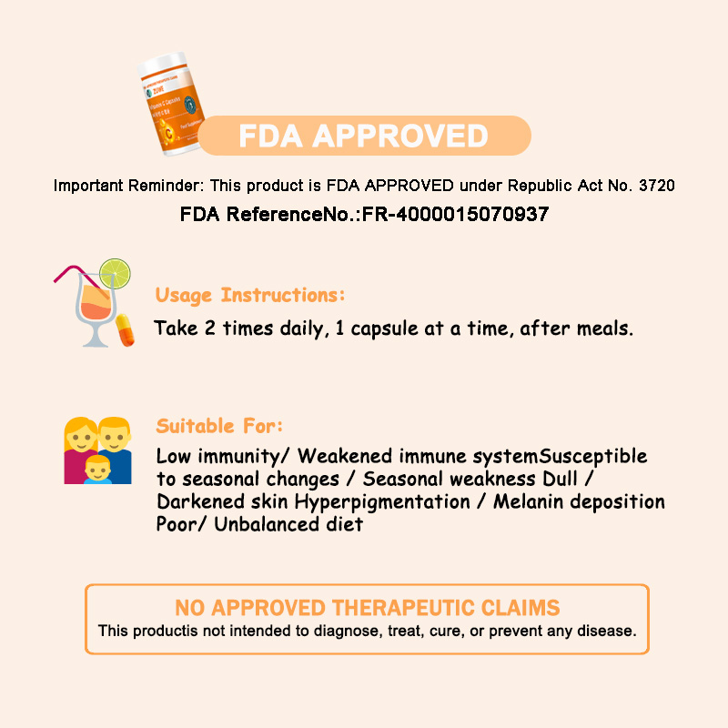 ZUWE Vitamin C Capsules FDA Approved for Glowing Skin, Whitening ...