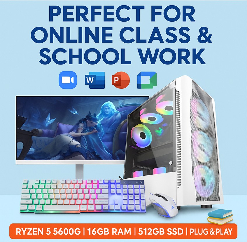 Ryzen 5 5600G Computer Set | Gaming PC | 8/16GB RAM | 256/512GB SSD ...
