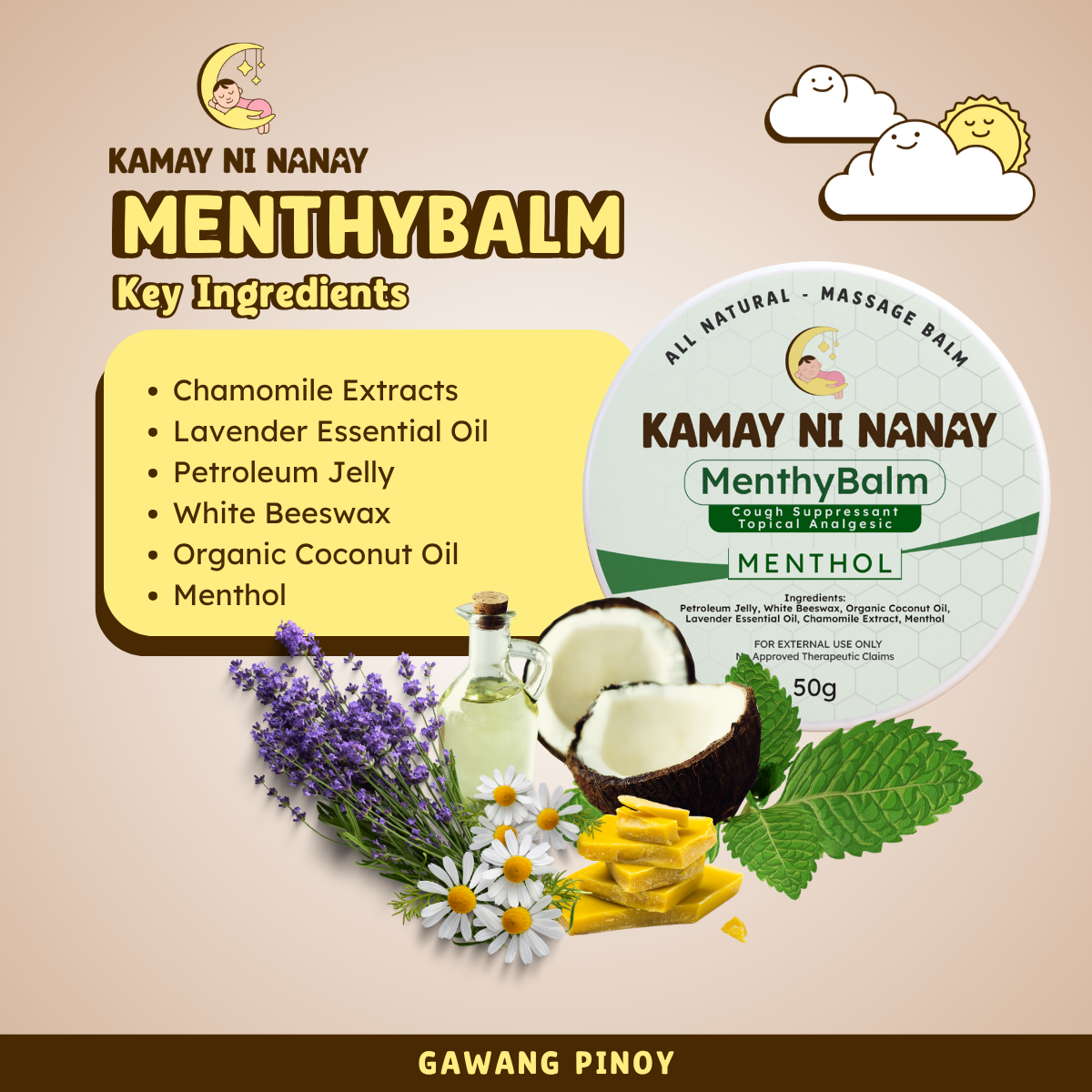Exclusive Kamay ni Nanay Menthy Balm Menthol for Coughs and Colds ...