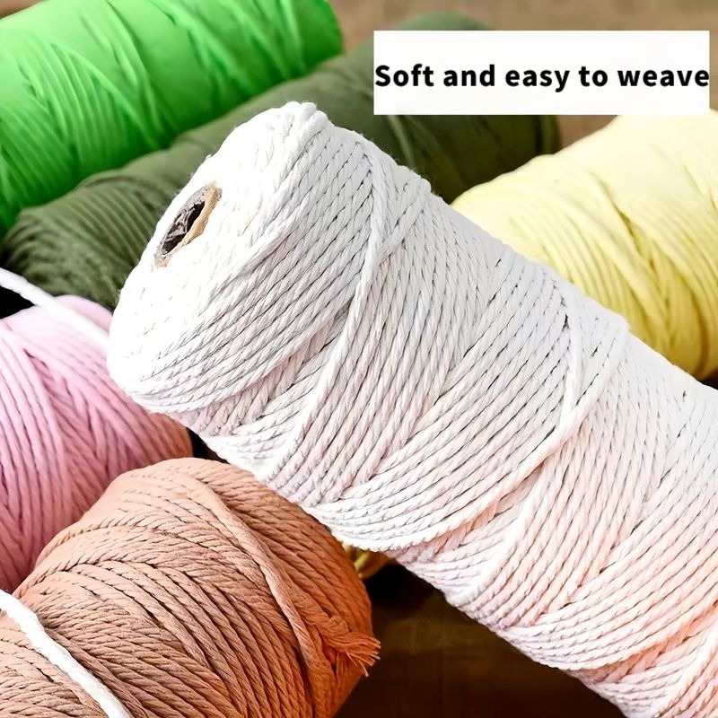 2mm yarn tiny cord Cotton Macrame Cord Rope Handmade DIY Trim Wall ...