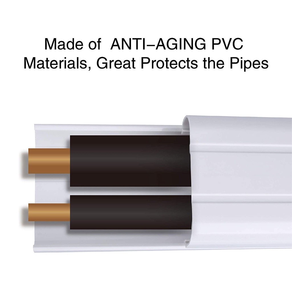4"x2.5" - PVC Molding / Cladding for Air Conditioning Cover (pipe only ...