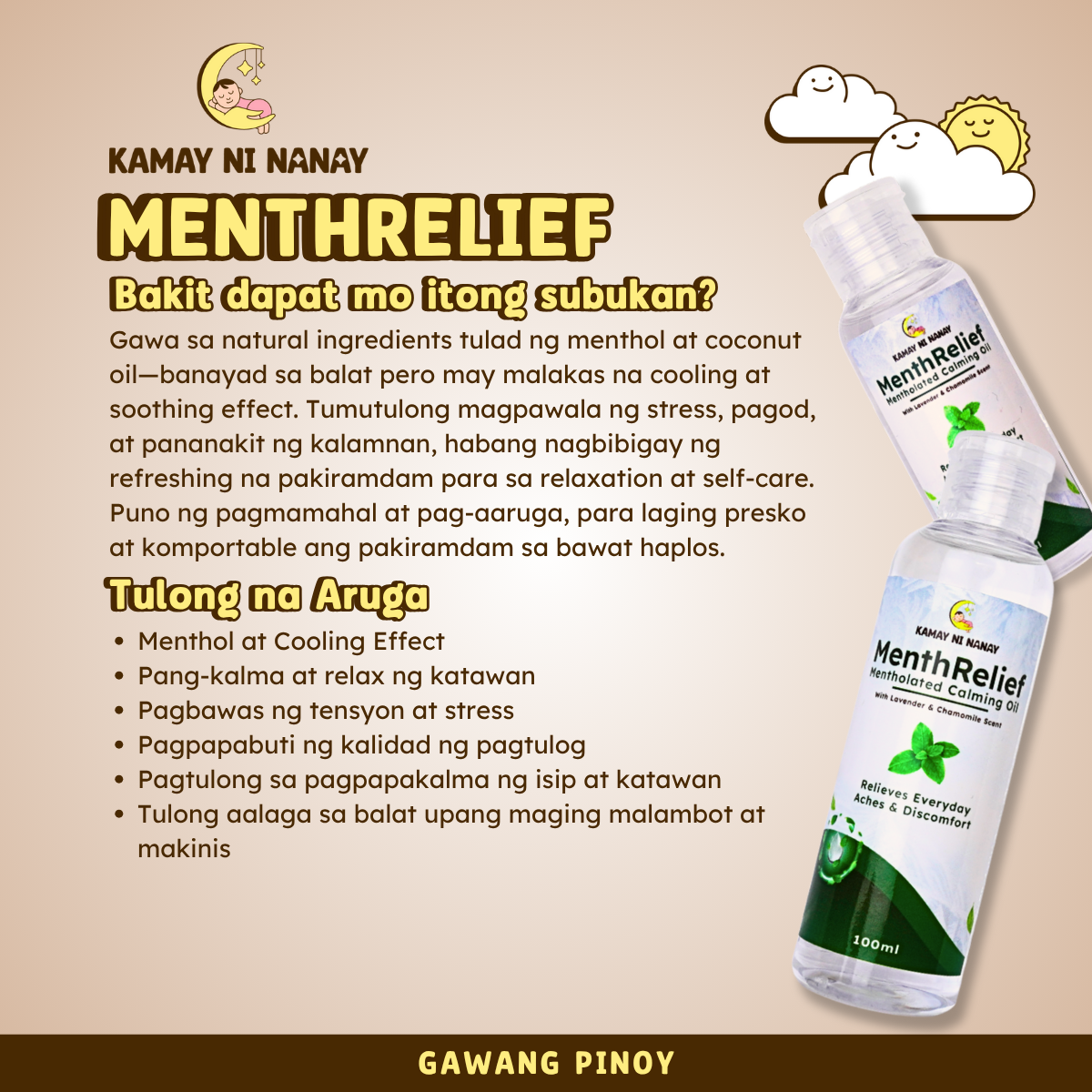 Exclusive Kamay ni Nanay Menthy Balm Menthol Rub & Menth Relief for ...