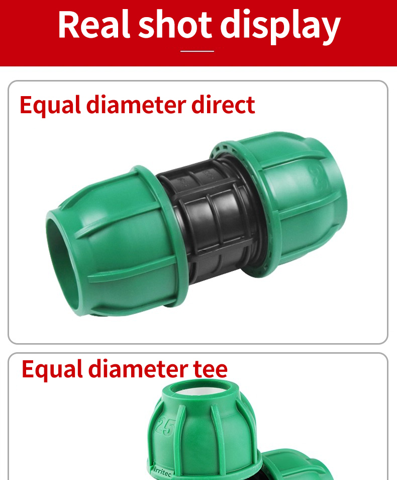 PE Compression Fittings REDUCER COUPLING pipe socket REDUCING ...