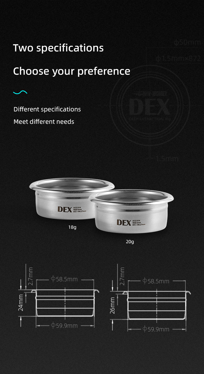 The Fat Seed [MHW-3BOMBER] DEX Precise Filter Basket - 58mm Universal ...