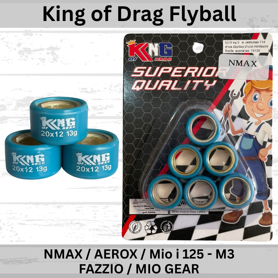 King of Drag CVT pulley Flyball Bola for Nmax V1/V2/V3 / Aerox V1/V2 ...