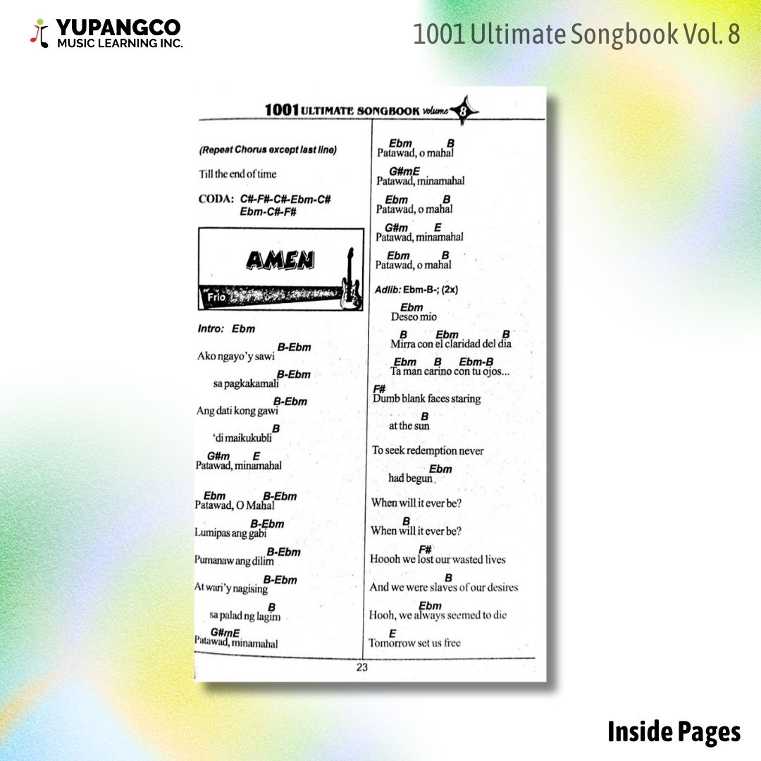 1001 Ultimate Songbook Vol. 8 Lyrics with Guitar Chords 780 Pages ...