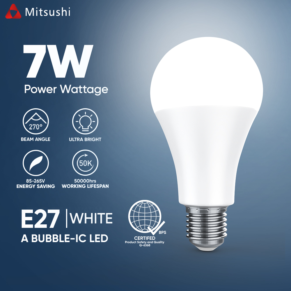Mitsushi Bulb Light Led A-Bubble 5W | 7W | 9W | 12W | 15W | 18W IC LED ...