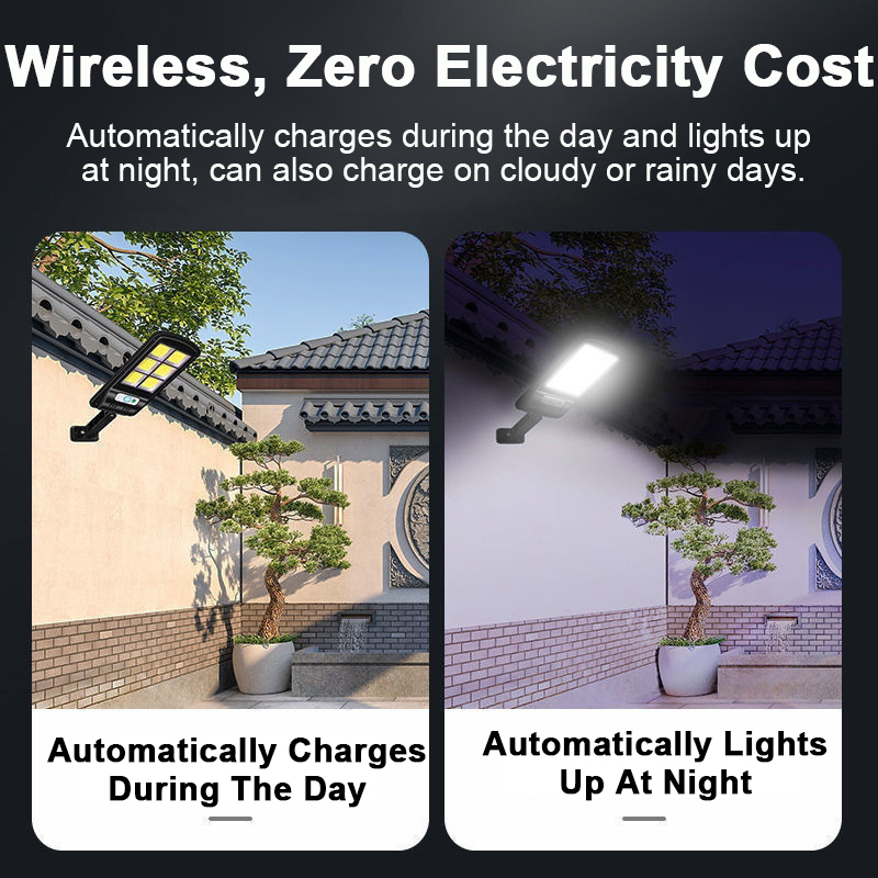 108 COB Solar Street Light Outdoor Waterproof 300W Motion Sensor Light ...