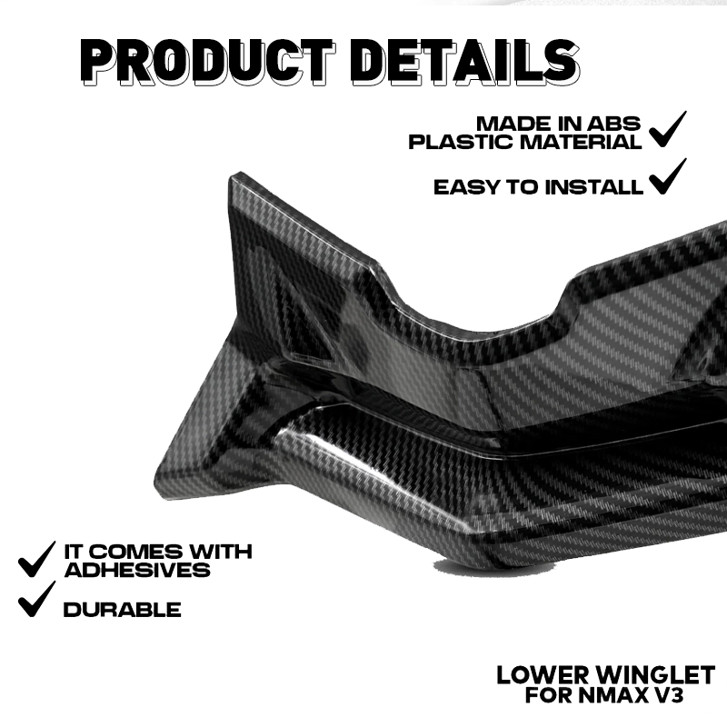 YAMAHA NMAX V3 FRONT LOWER COVER WINGLET CHIN GARNISH FOR NMAX155 TURBO ...