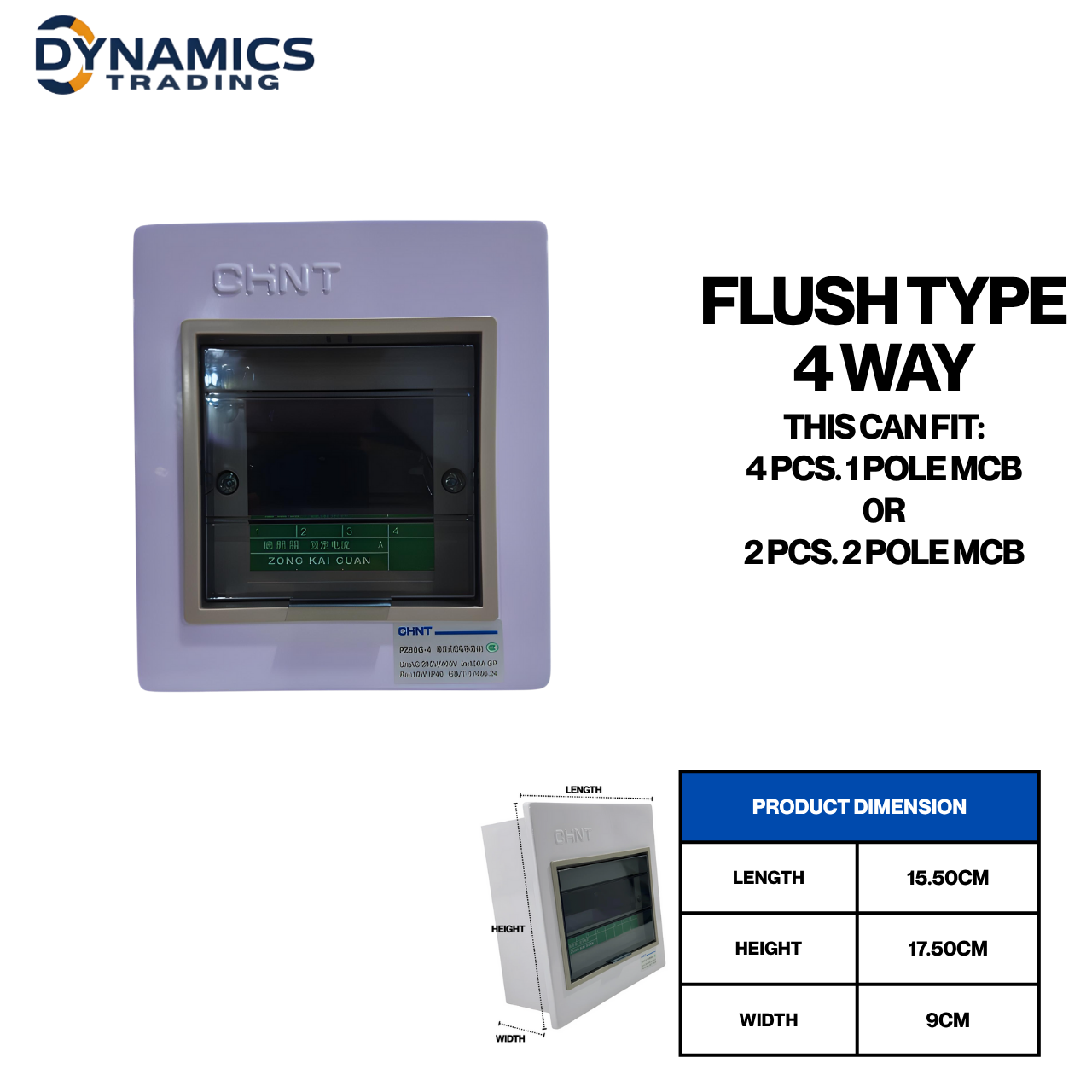 CHINT Metal Electrical Distribution Box Surface Type, Flush Type | IP40 ...