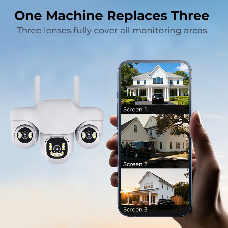 V380 Pro CCTV Camera Outdoor 12MP 4G/WiFi 3 Lens App Control Auto ...