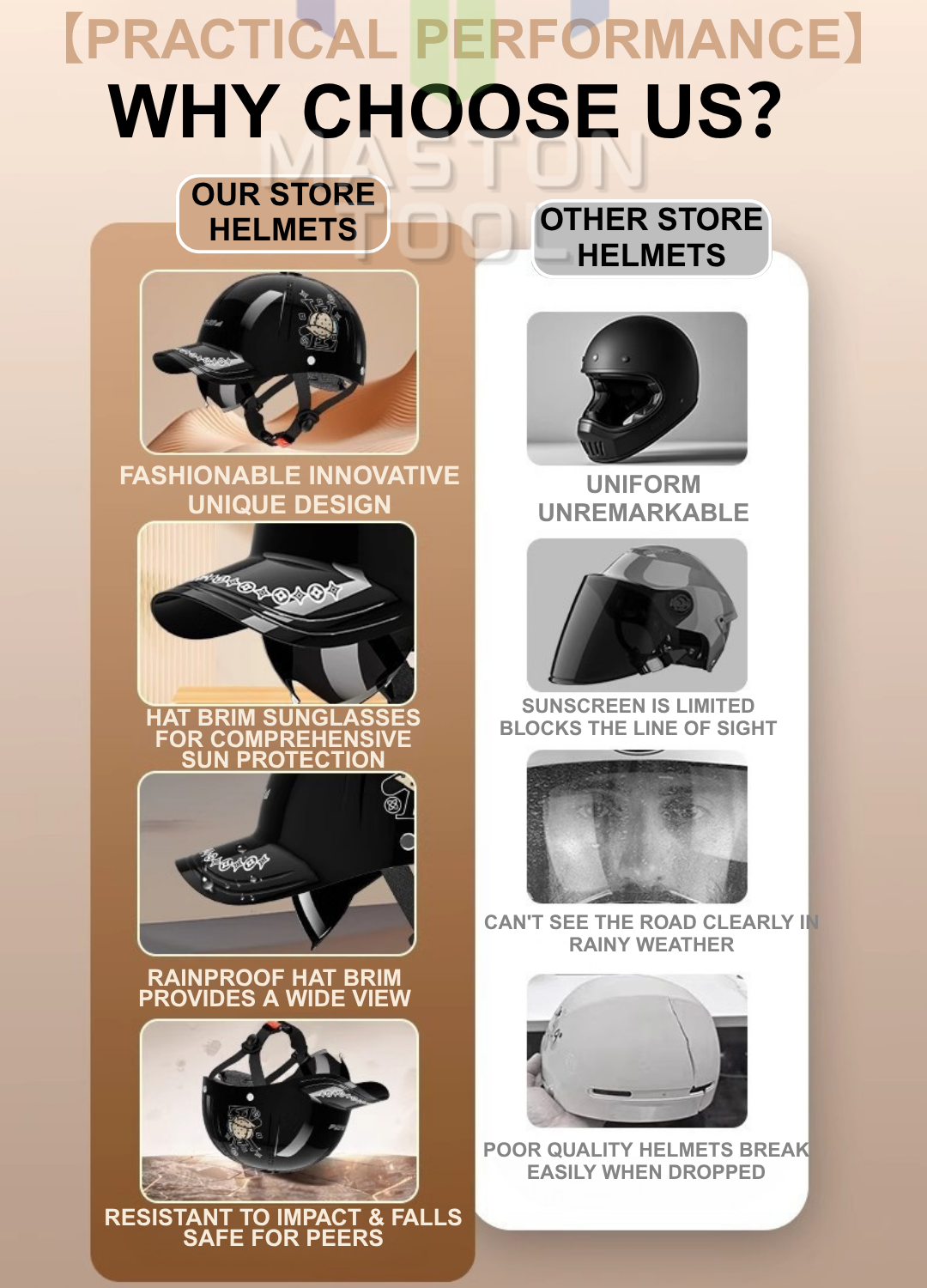 unisex lightweight half face helmet summer motorcycle helmet with peak ...