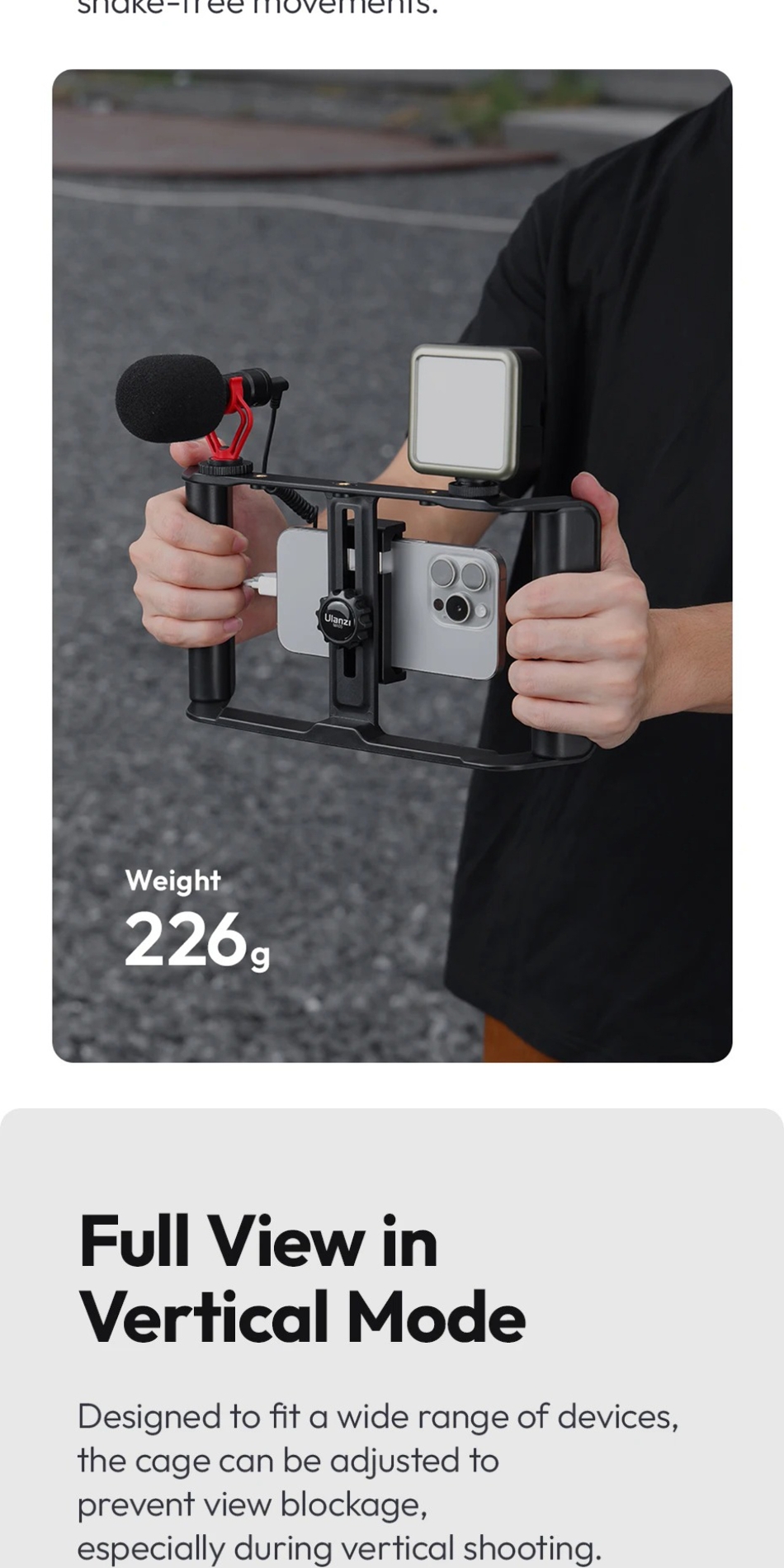 Ulanzi MA05 Universal Smartphone Cage + Bluetooth Remote 5.8cm - 8.9cm ...