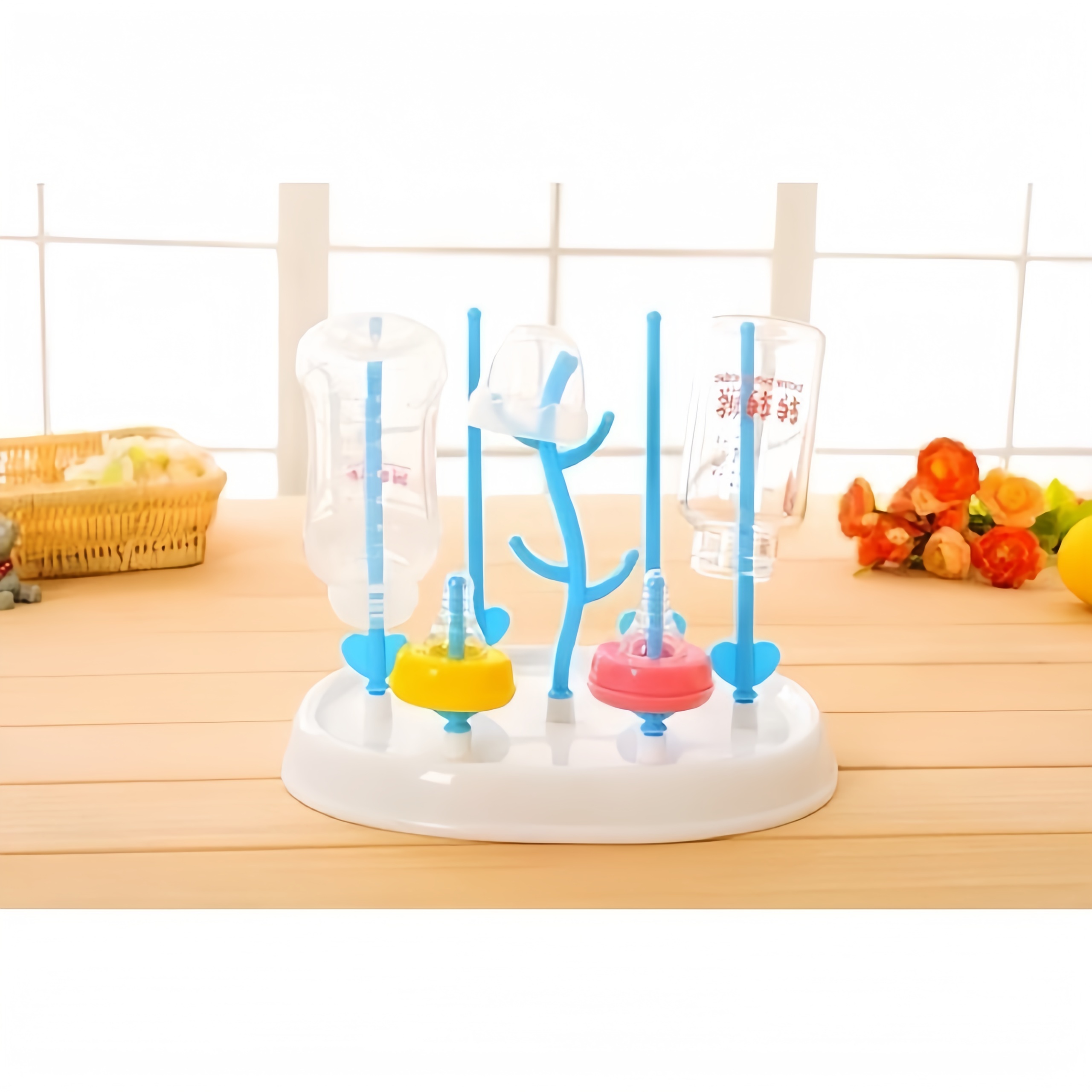 Foldable Baby Bottle Drying Rack Multi-Layer Storage Shelf Anti-Mold ...