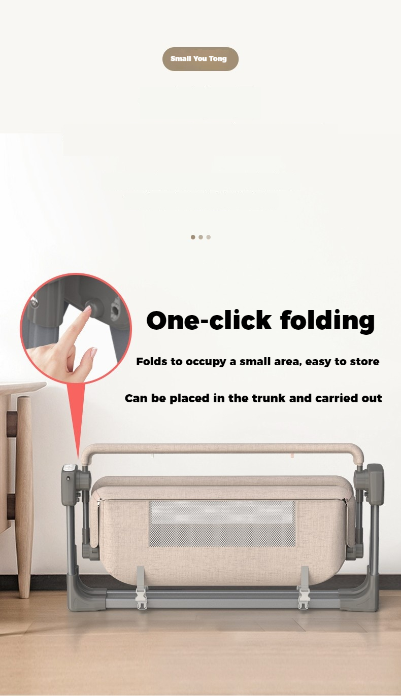 Foldable Electric Baby Rocking Bed Automatic Swing Bluetooth Music ...