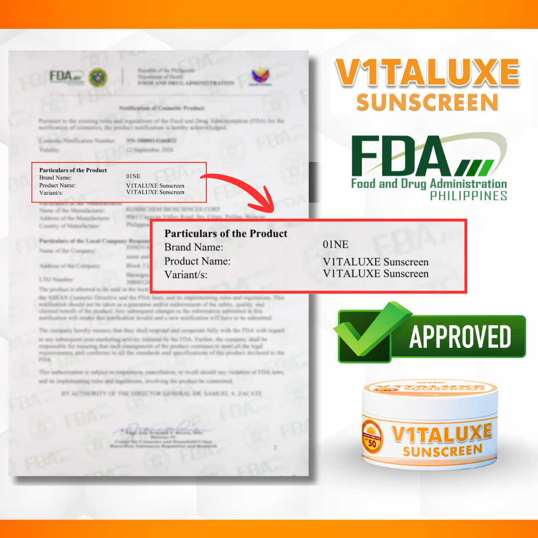 Korea V1taluxe Sunscreen +FREE Soaps for Melasma, Pekas, Dark Spots ...