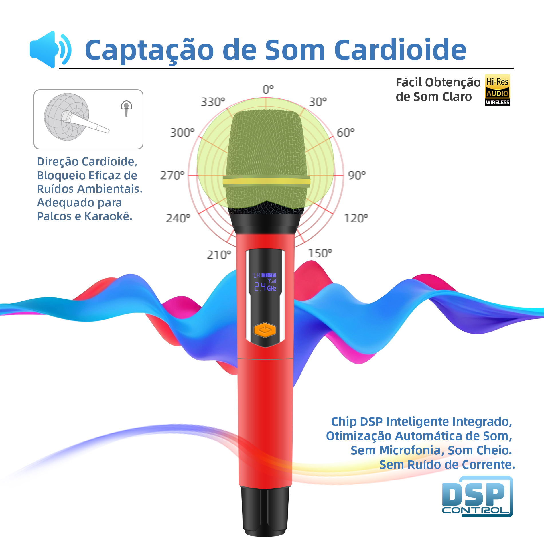 Metal Professional Wireless 5V Microphone UHF Handheld Rechargeable ...
