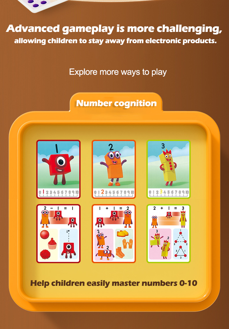 Hand2mind MathLink Cube Number Building Blocks 1-10 Set 30 Preschool Learning Activity Counting ...