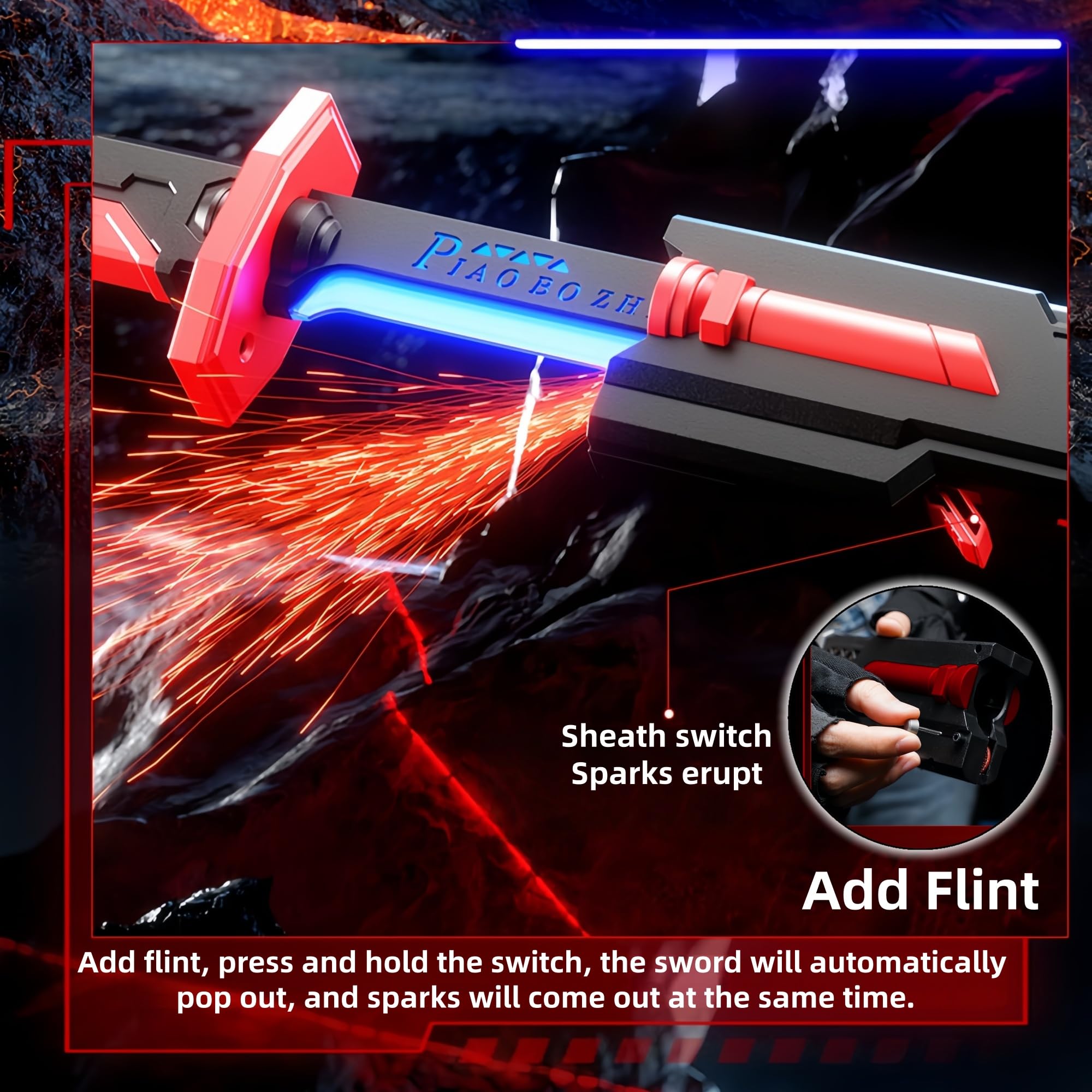 Spark Light Swords Smoke Effects LED Lightsaber Colorful Rechargeable ...