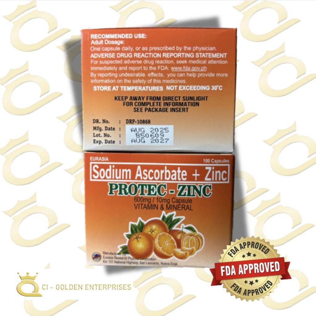 PROTEC-ZINC Sodium Ascorbate + Zinc( 600 mg/10 mg) Vitamin & Minerals ...
