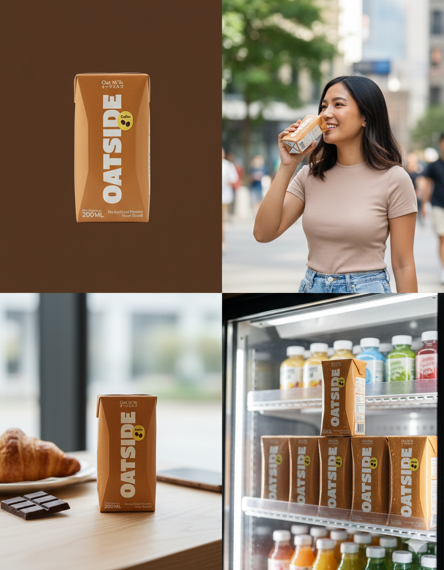 OATSIDE Coffee Oat Latte 200mL x24 Pocket Packs (Straw Pack) | Ready-to ...
