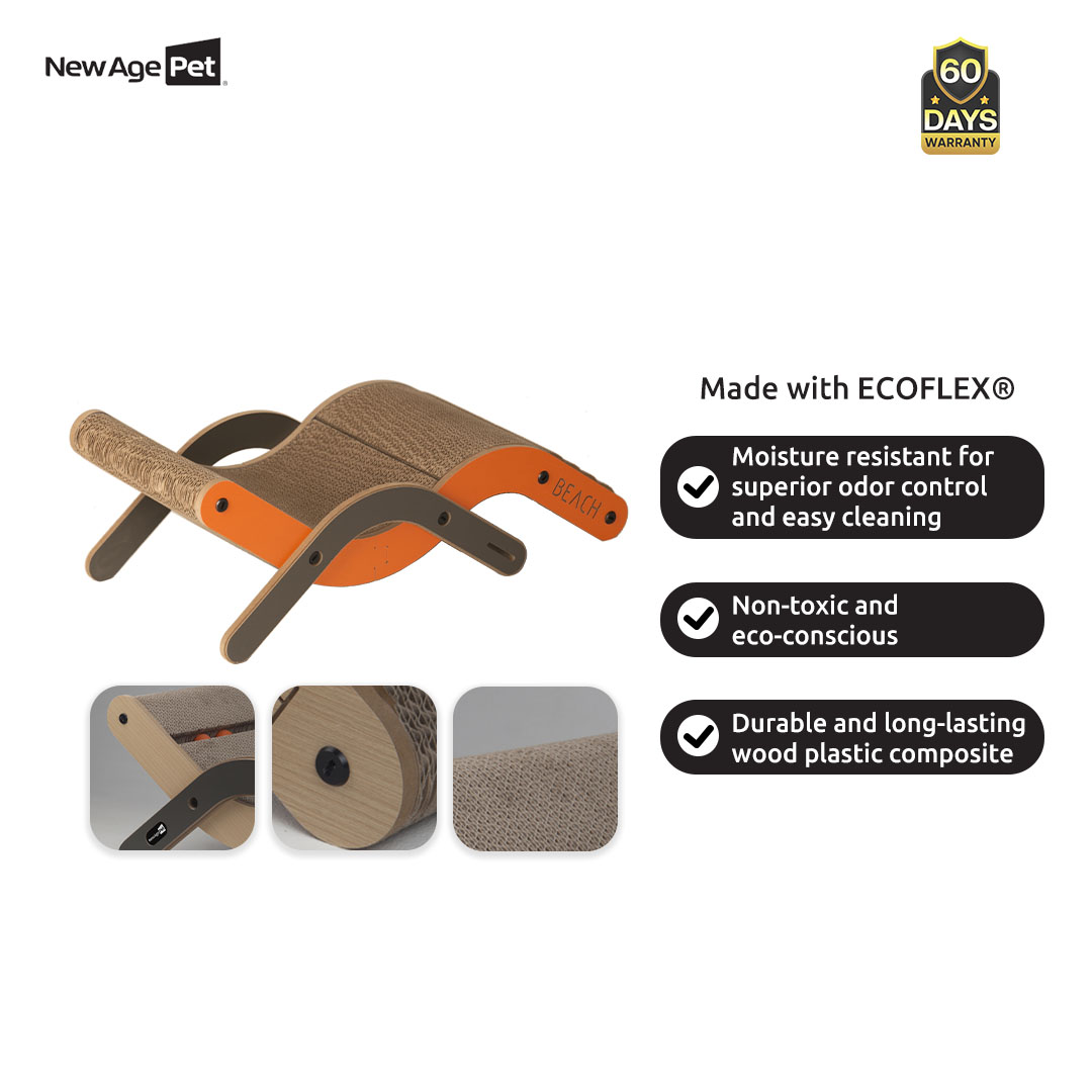 NEW AGE PET Play Structure ECOFLEX Purr & Play Kitty Beach Chair Lounge ...