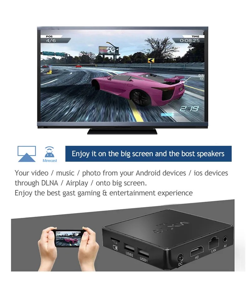 Smart TV Box 4K HD TV Boxes Android 14 512GB 5G Wifi Media Player ...