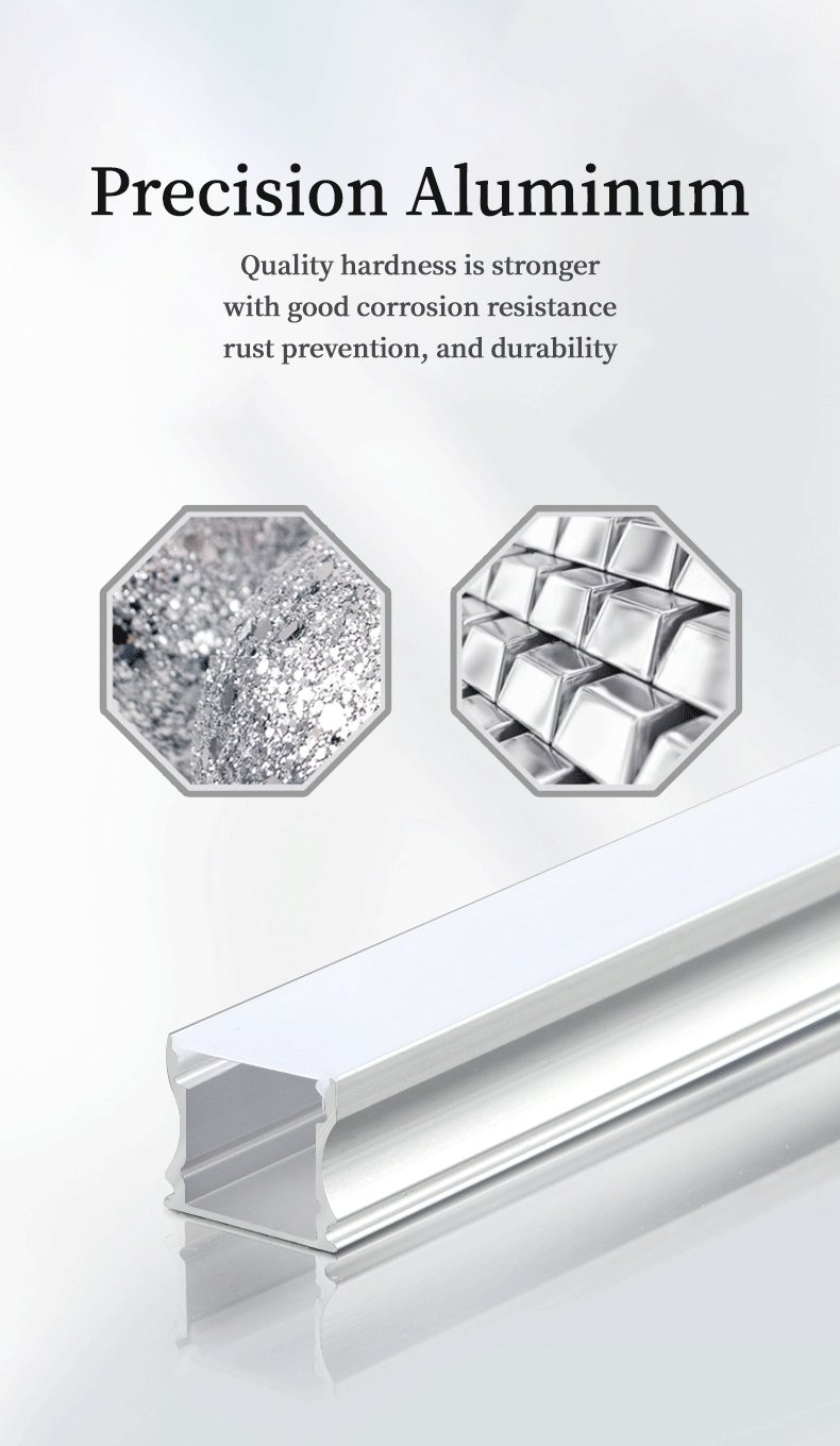 Aluminum Alloy LED Light Rail Floating U-Type Angle V-Type Line Light ...