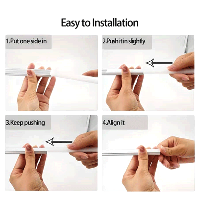 Aluminum Alloy LED Light Rail Floating U-Type Angle V-Type Line Light ...