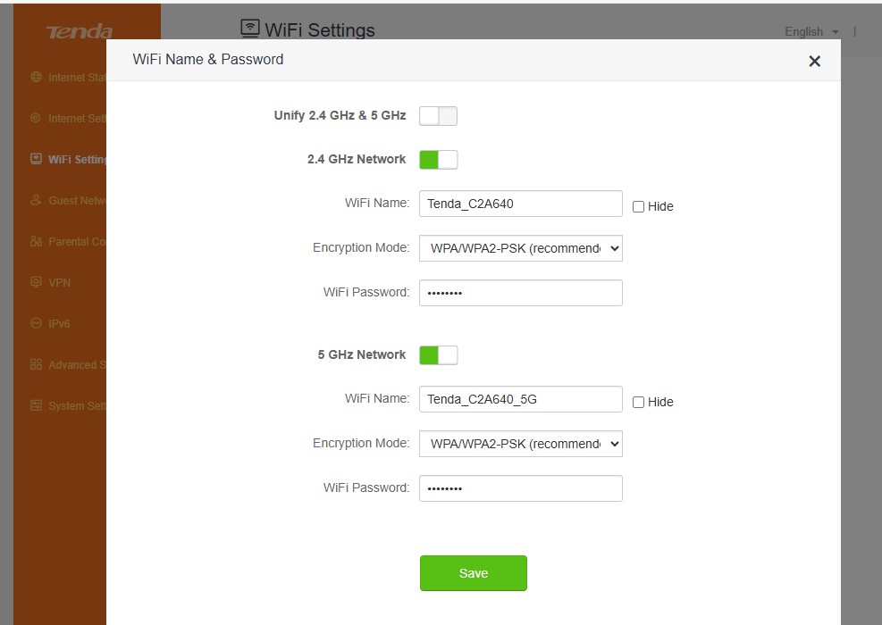 Used Tenda AX1803 1800M Wireless Router WIFI6 2.4G&5G Dual Band ...