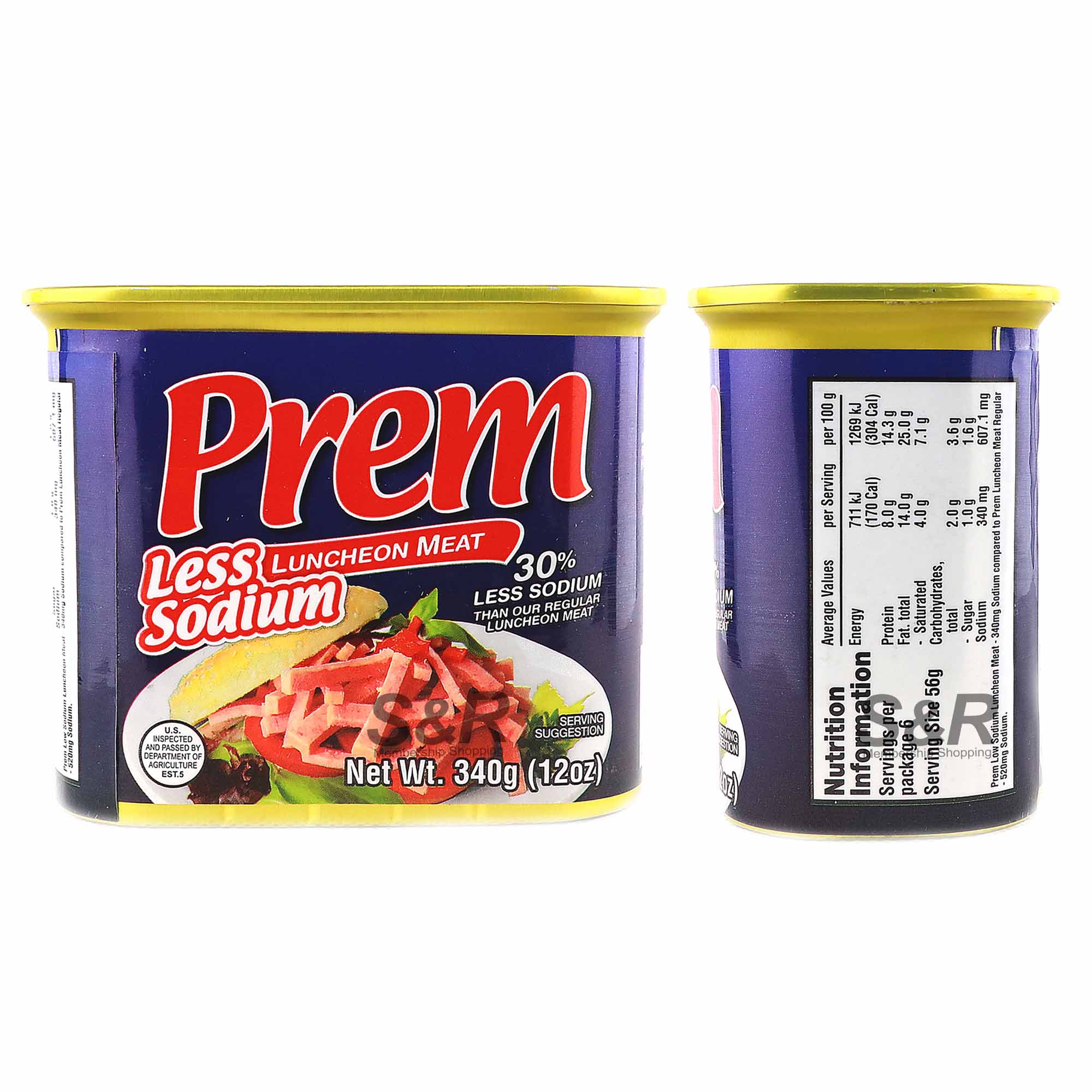 Prem Less Sodium Luncheon Meat 340g | Shopee Philippines