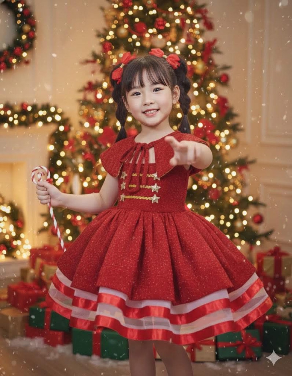 NUTCRACKER VERMILLION RED 2026 KIDS BALLOON DRESS CHRISTMAS 2025 ...