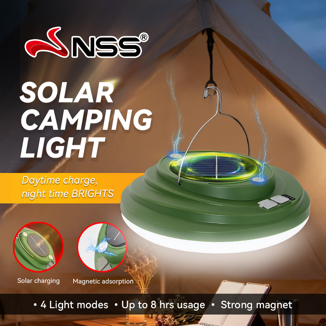 NSS Solar Lamp Flashlight Camping Light Tent Lamp Rechargeable Led ...