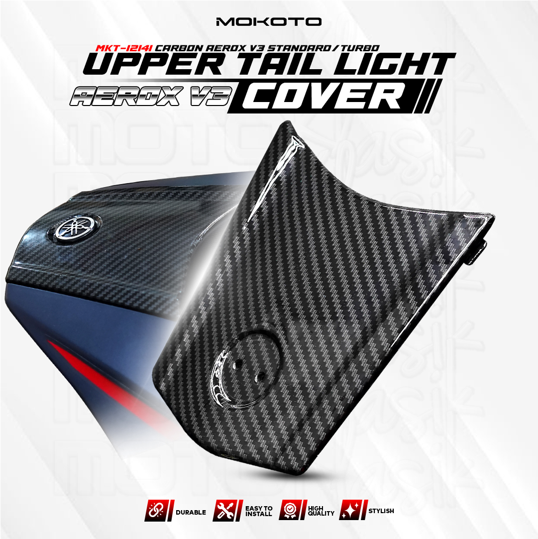 MOKOTO AEROX V3 STANDARD/TURBO UPPER TAIL LIGHT COVER CARBON MKT-12141 ...