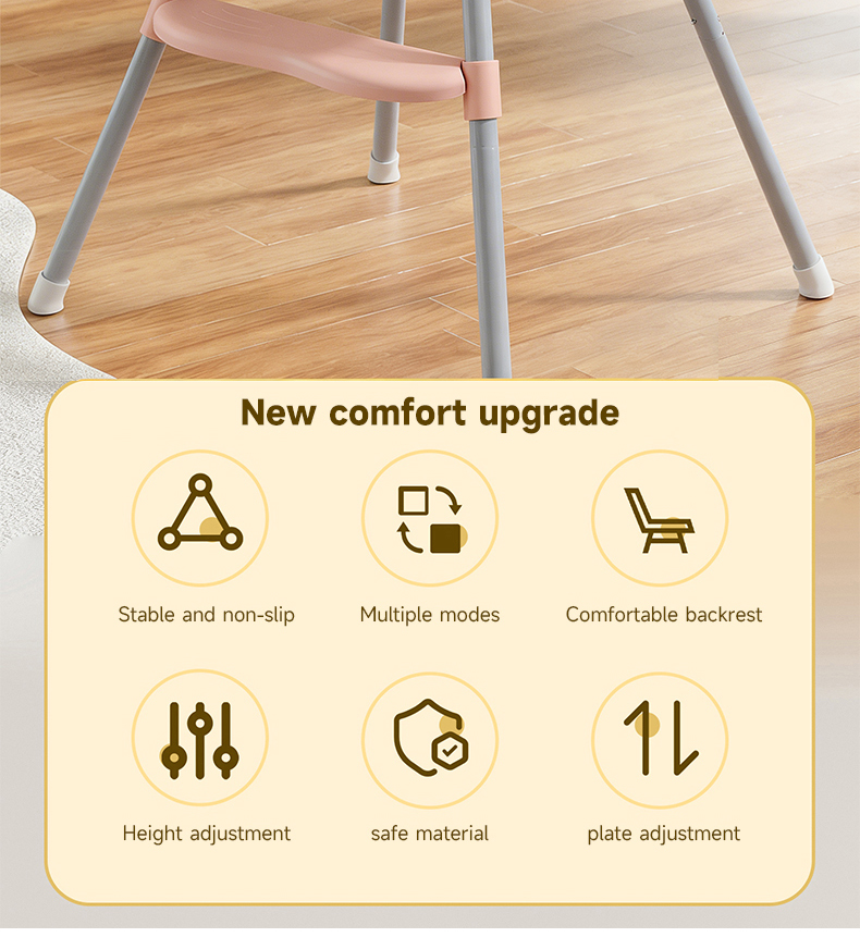 Oimiu 4in1 High Chair For Baby Feeding Baby Chair 3-Level Adjust Baby ...