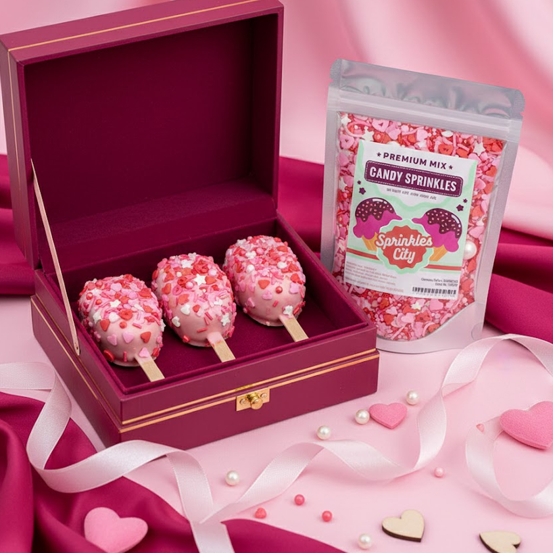 Valentines Special - Candy Sprinkles Mix - Edible Decor Candy Cake ...