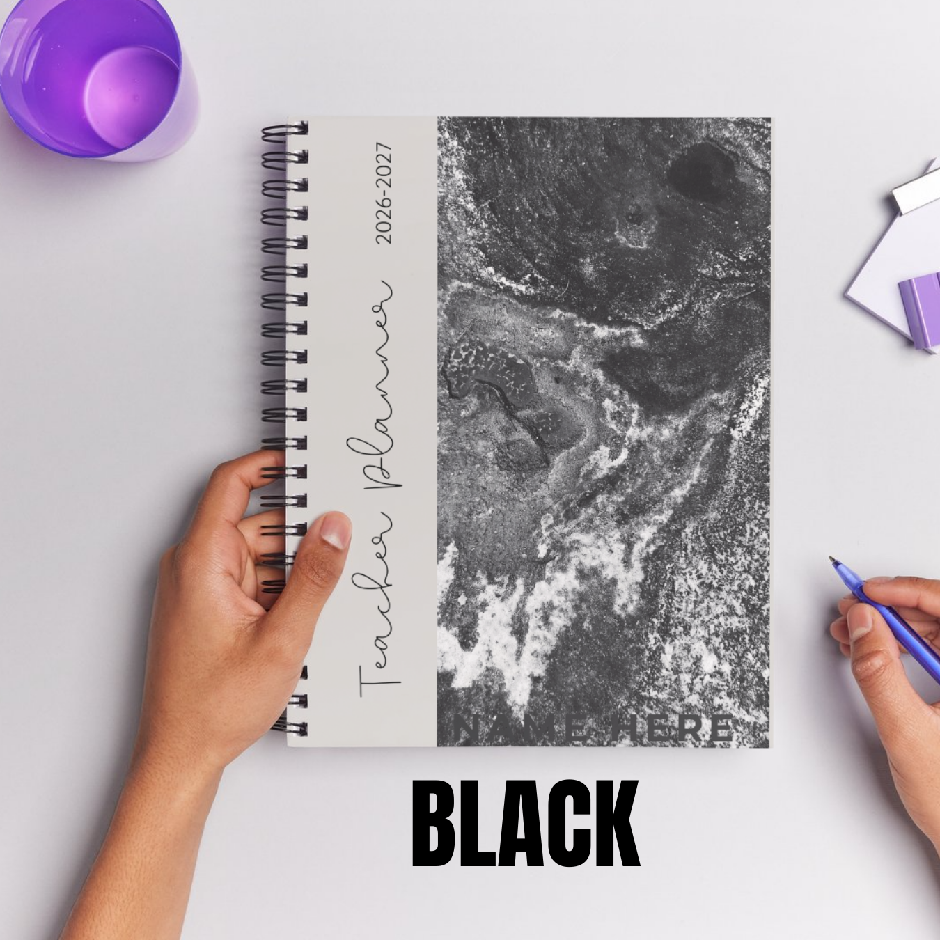 2026–2027 Teacher Planner – FLORAL, LEAVES, & MARBLE PATTERN DESIGNS ...
