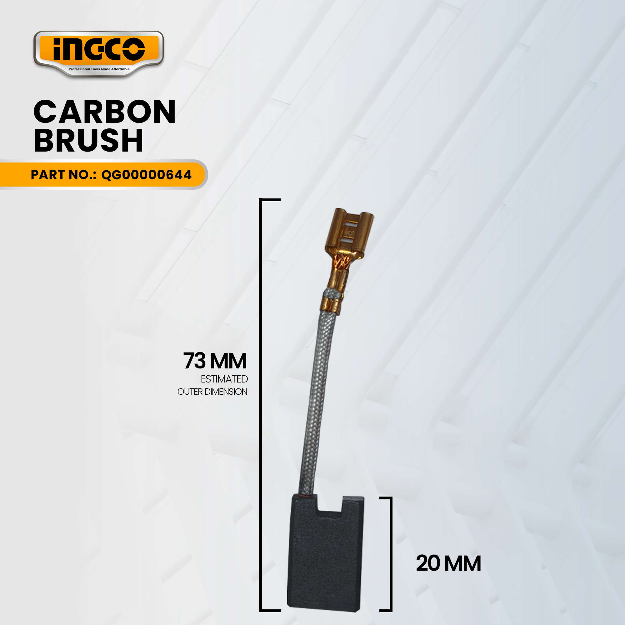 INGCO QG00000644 Carbon Brush for TS22002 Extendable Table Saw 2200W ...
