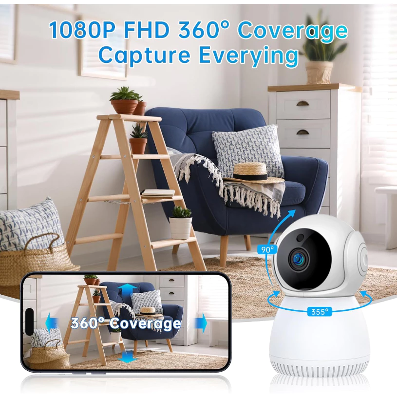 V380 PRO CCTV Camera Wireless Connect to Cellphone 2-Way Audio lndoor ...
