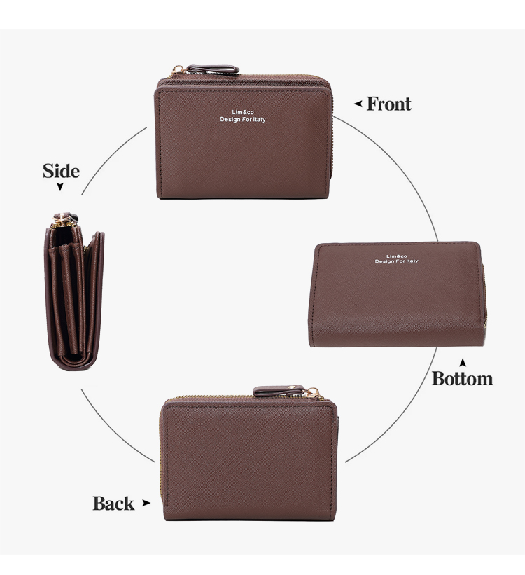 Mumu 1170 Daily Essential Bi-Fold Snap Button Closure Wallet with ...