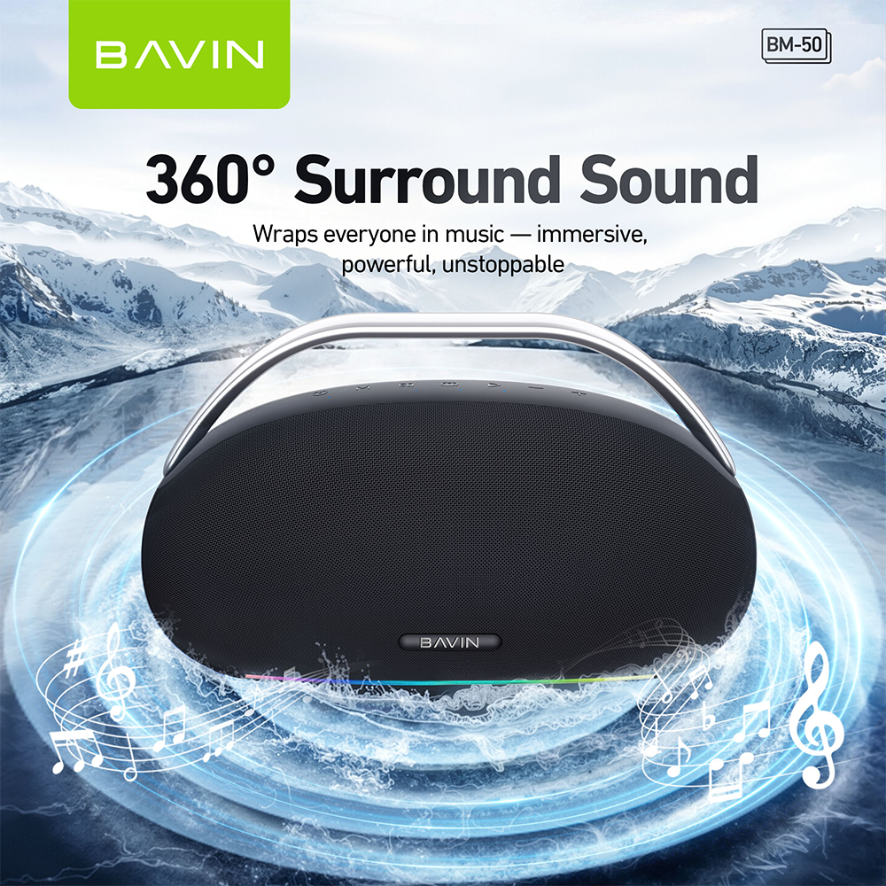 BAVIN BM50 300W Portable Bluetooth Speaker Powerhouse + 30000mAh ...