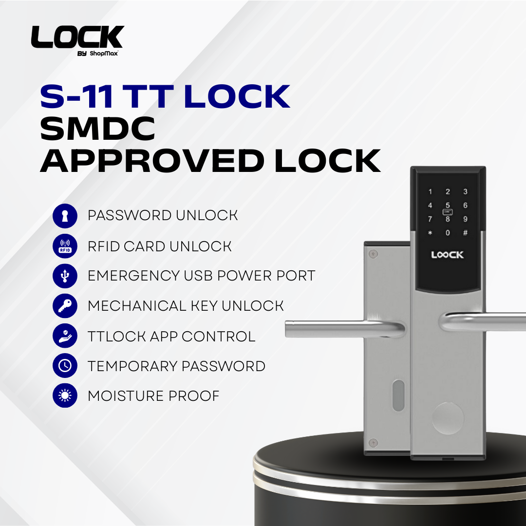 LOOCK S11 Smart Door Lock SMDC & Airbnb Approved | TTLock App, RFID ...
