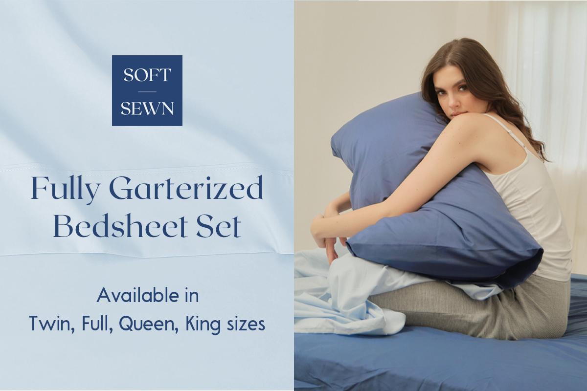 Soft Sewn Fitted Sheet Only | Fully Garterized Poly-Bamboo | Single ...
