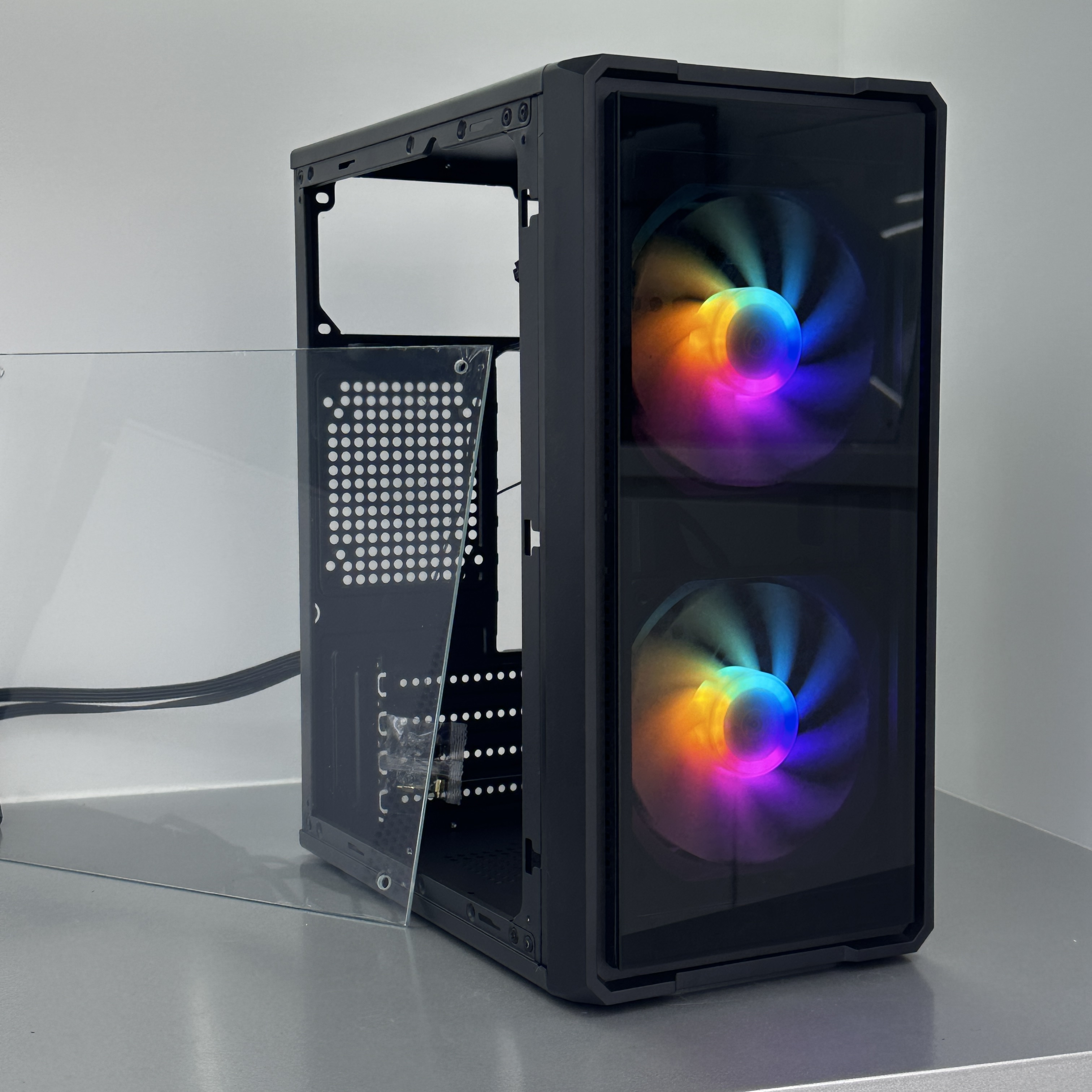 ESGAMING Micro ATX Gaming Pc Case With Tempered Glass Black Desktop ...