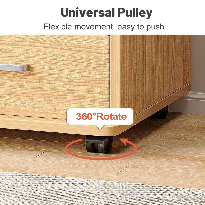 Storage Cabinet File Cabinet Bedside Table Drawers Cabinet with Lock ...