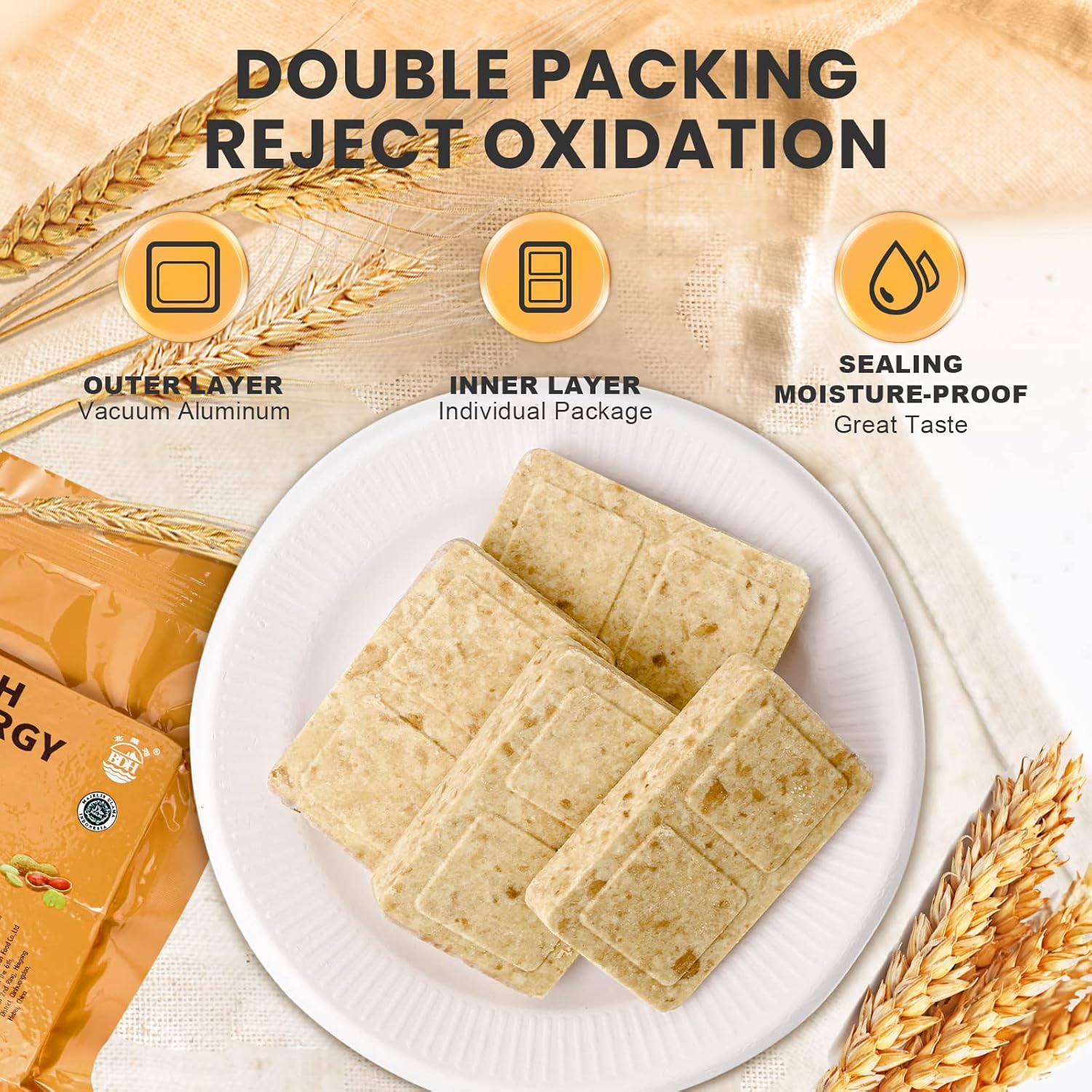 High Nutrition Energy Bar Peanut Compressed Biscuits Emergency Ready-to ...