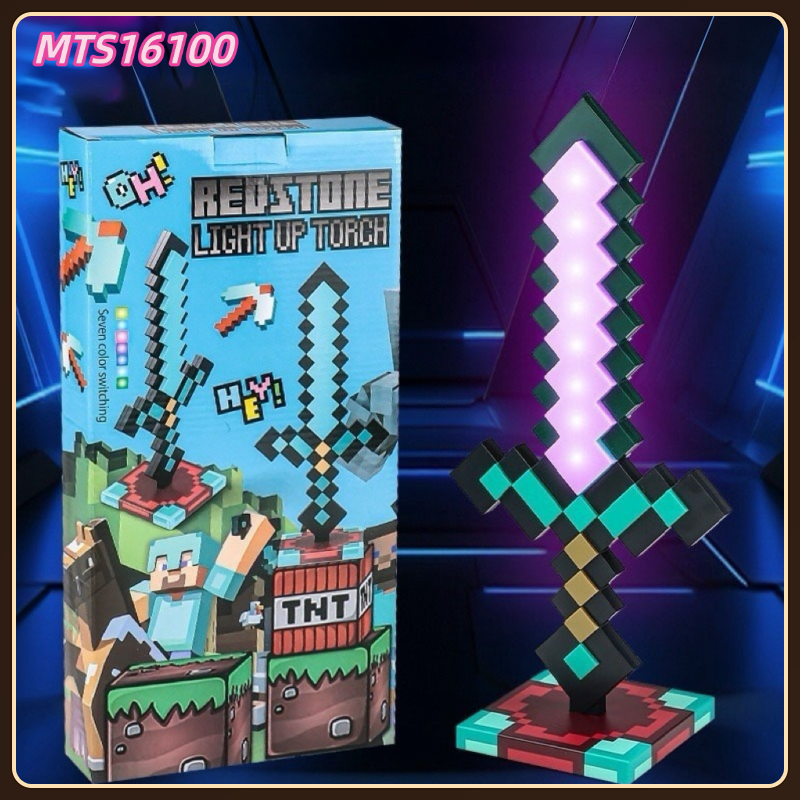 【Kids Gift】Diamond Sword Night Light Ornament Color Changing Sword ...
